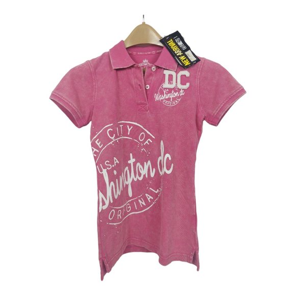 Robin Ruth | Tops | New Robin Ruth Distressed Pink Washington Dc Polo ...